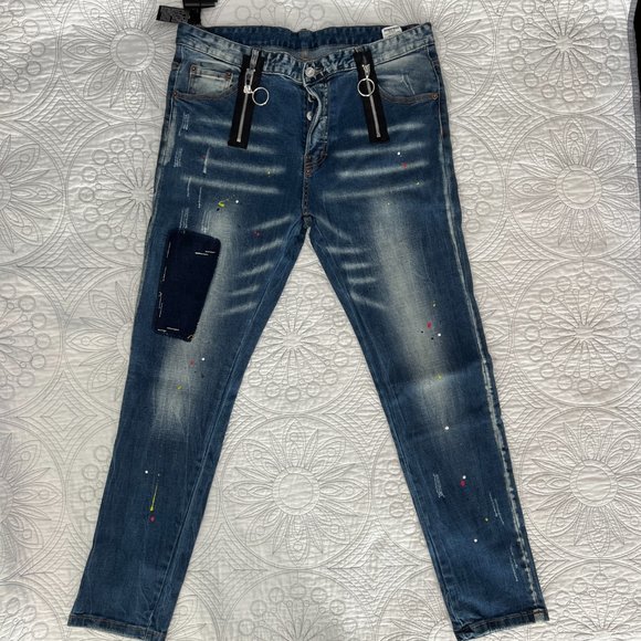 DSQUARED | Jeans | New Dsquared2 Distressed Kenny Jeans 54 It Paint ...